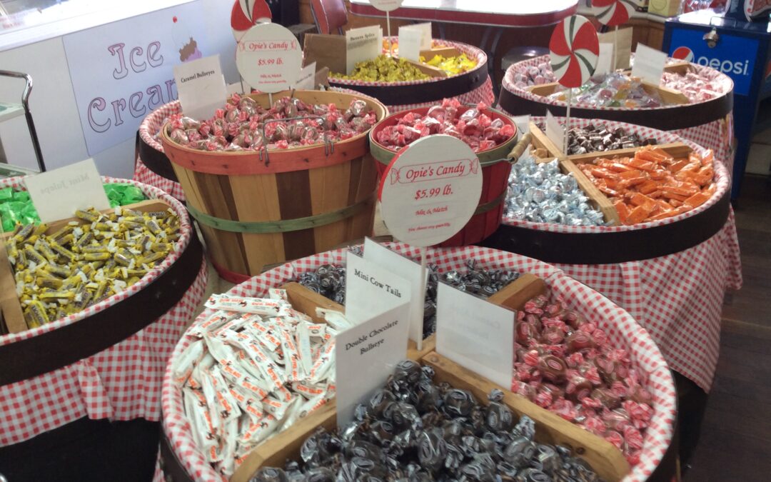 candybarrels.jpg | Opie's Candy Store