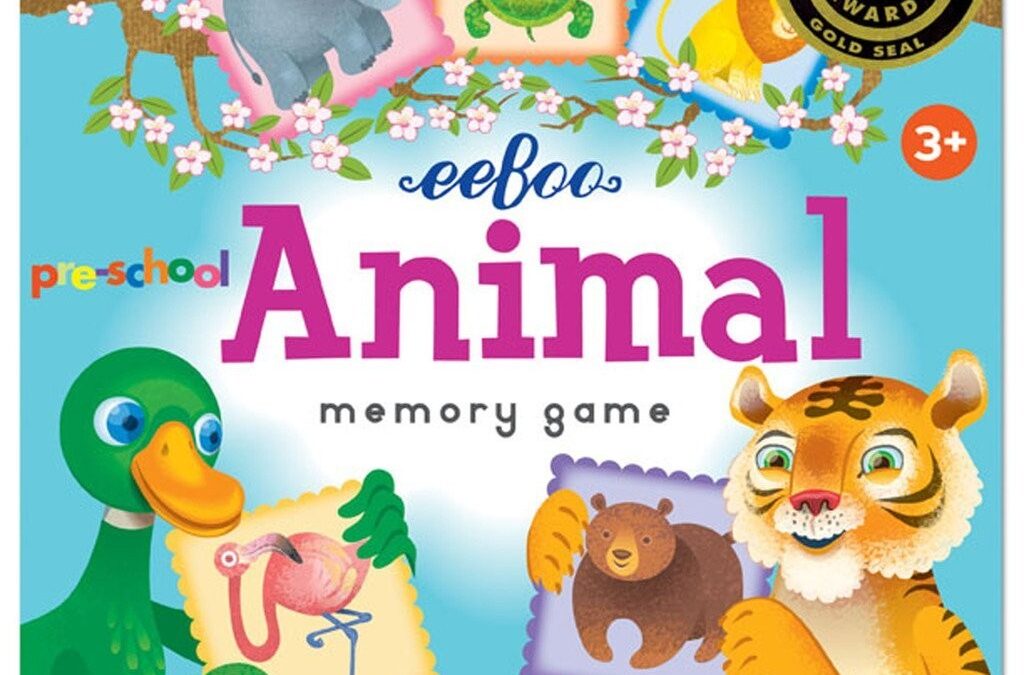eeboo animal village matching memory | Opie's Candy Store